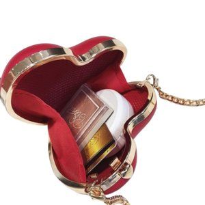 Boutique | Bags | Cherry Red Heart Shaped Ruby Clutch Purse Retro Chain Faux Leather New | Poshmark